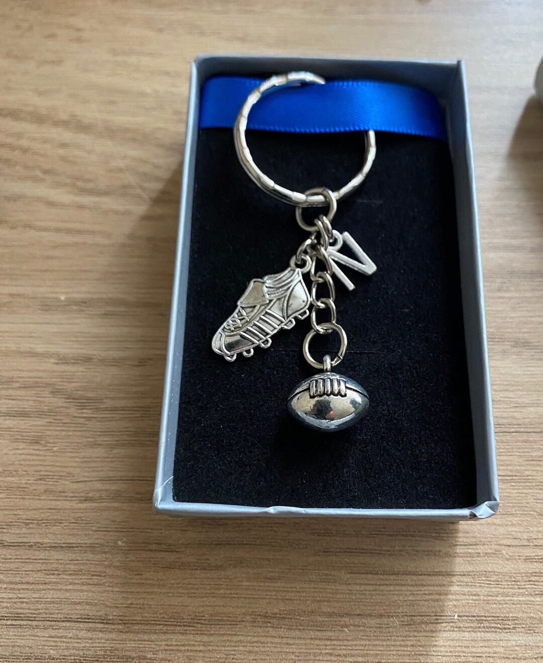 Rugby Keyring Gift Rugby Birthday Gift Rugby Initial Keyring Gift Rugby ...