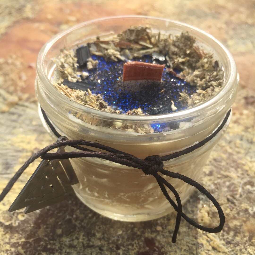 Odin the Allfather Candle- Volknut Charm-beeswax Wood Wick Candles ...