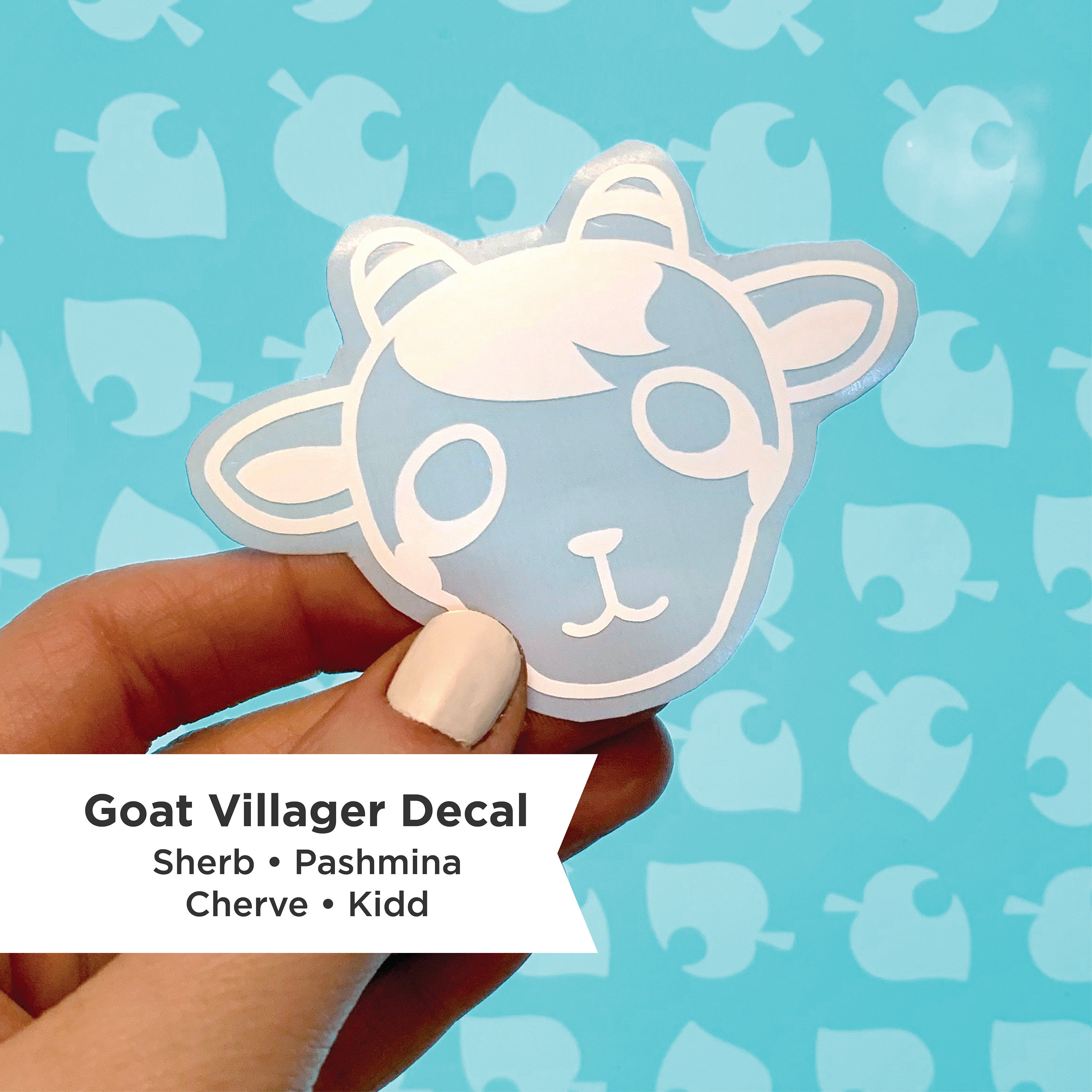 ACNH Goat Villager pegatina calcomanías Sherb Pashmina | Etsy
