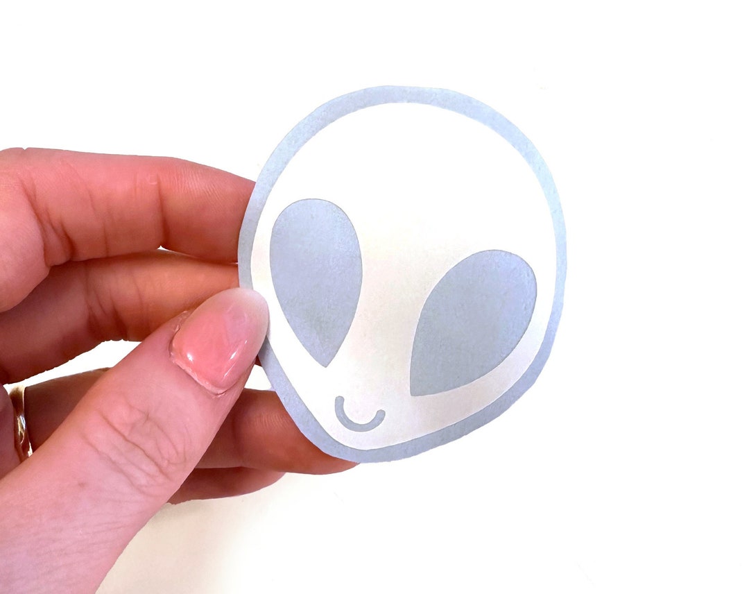 Alien Face Decal - Indoor or Outdoor - Customizable Witchy Space Witch ...