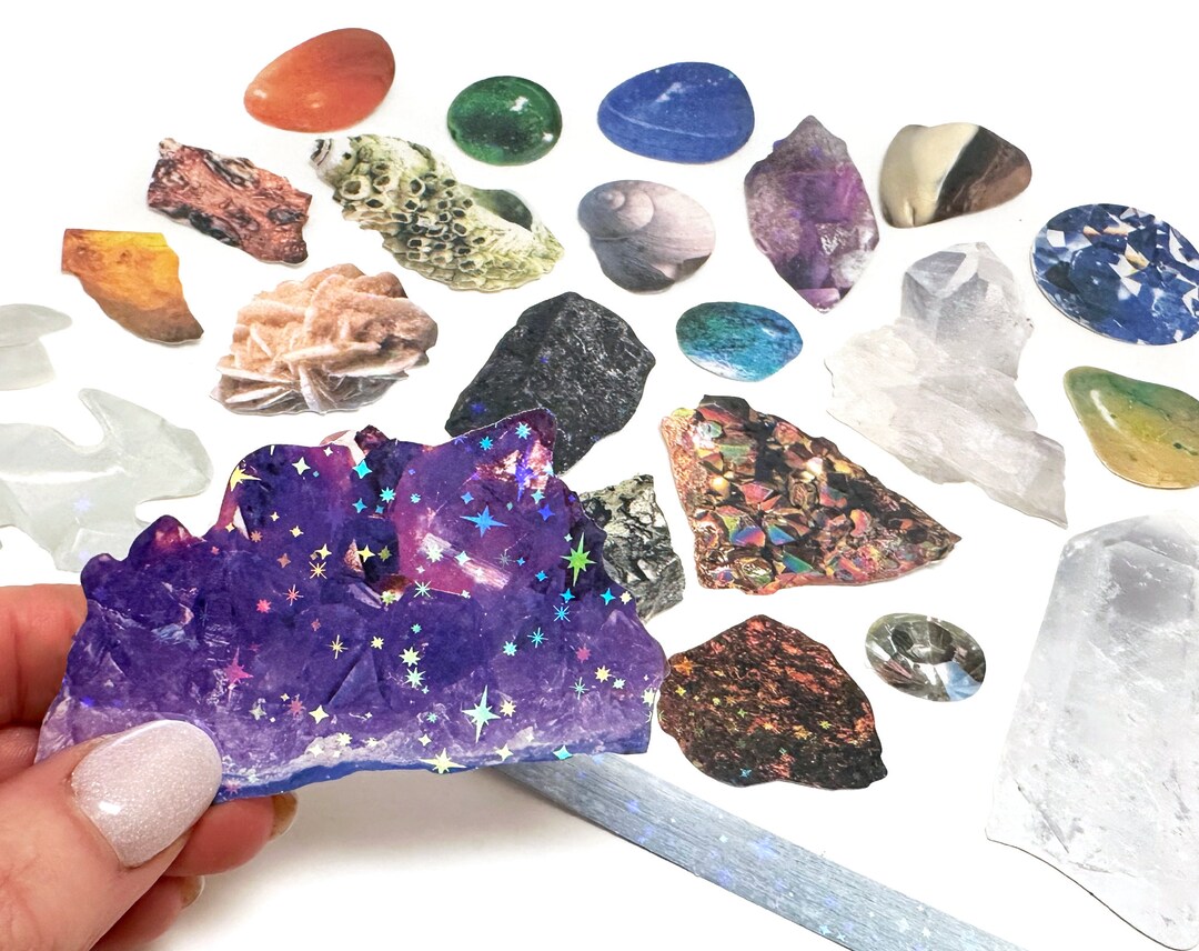 26 Magical Crystal Sticker Pack Water Resistant, Handmade Witchy Witch ...