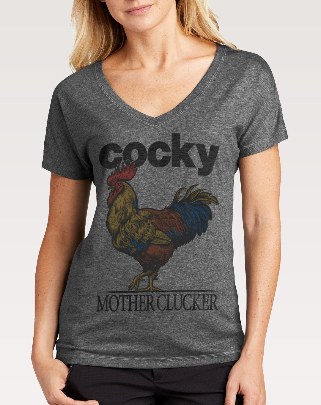 Cocky Mother Clucker Rooster Shirt for Women Funny Sarcastic Tshirt for ...