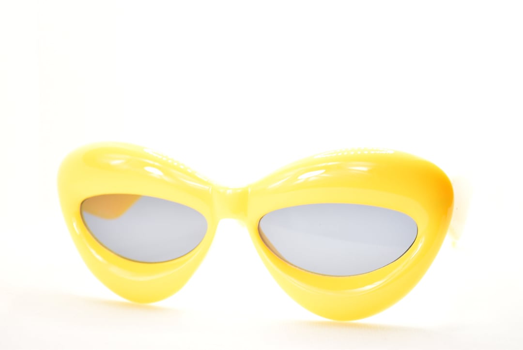 Yellow Oversized Cat Eye Bug Eye Inflatable Style Sunglasses - Etsy
