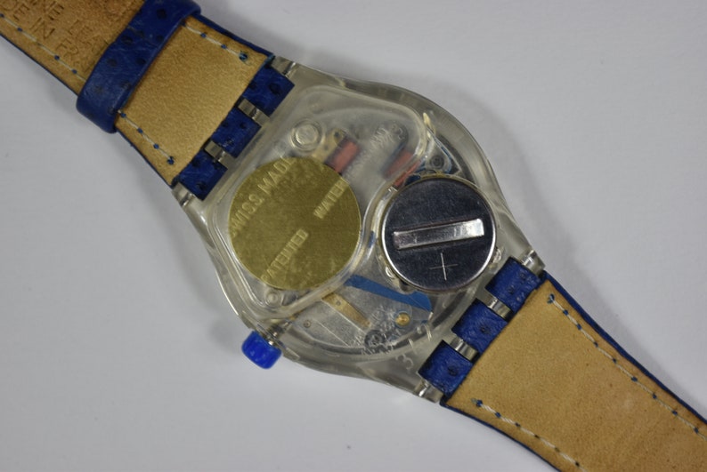 Vintage Swatch Watch Blue Leather Musical Unisex Watch - Etsy