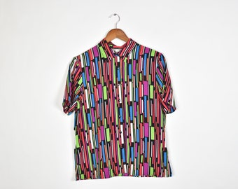 Colorful Button Up | Etsy