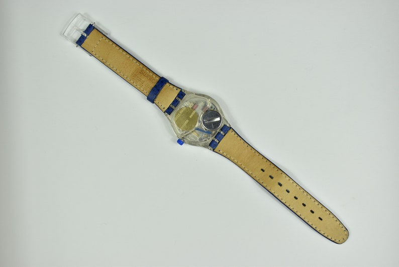 Vintage Swatch Watch Blue Leather Musical Unisex Watch - Etsy