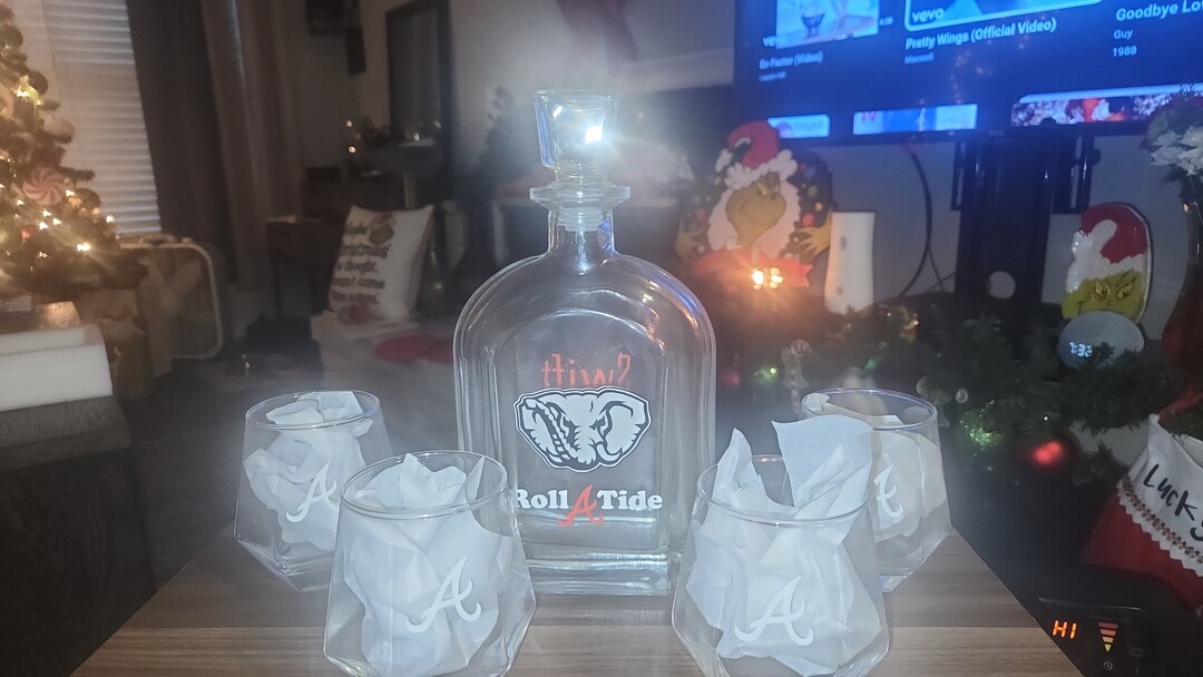 Alabama Roll Tide Whiskey Decanter Set - Etsy