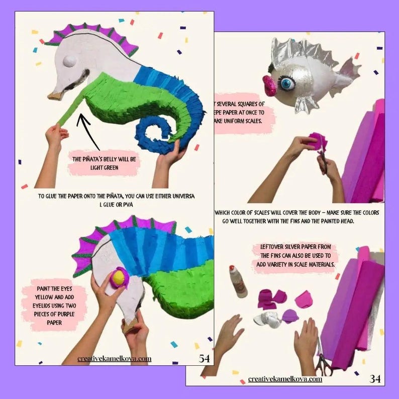 Sea Set Piñata Tutorial Diy PDF - Etsy