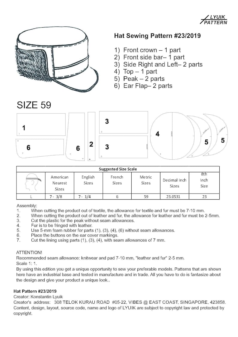 Men's Cap Patterns To Sew