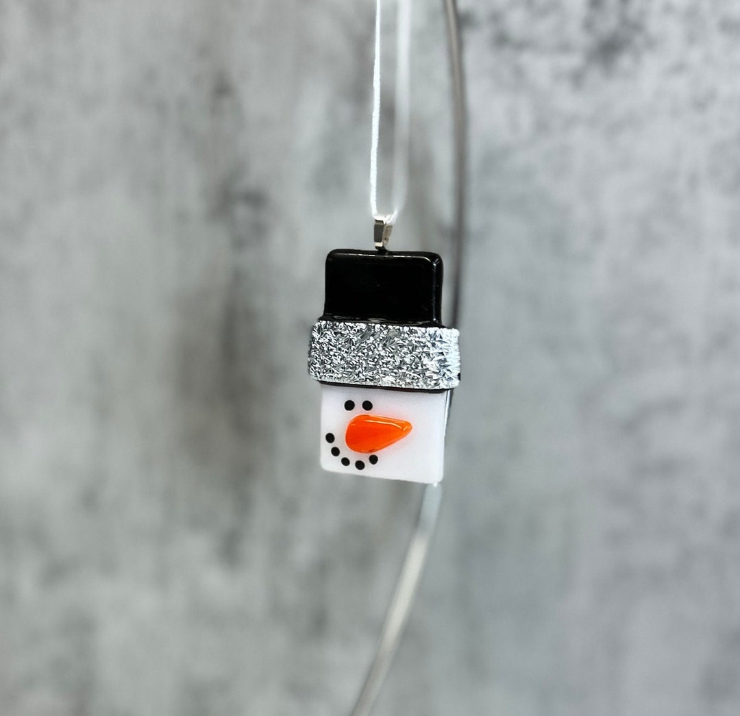 Glass Snowman Head Ornaments - Etsy