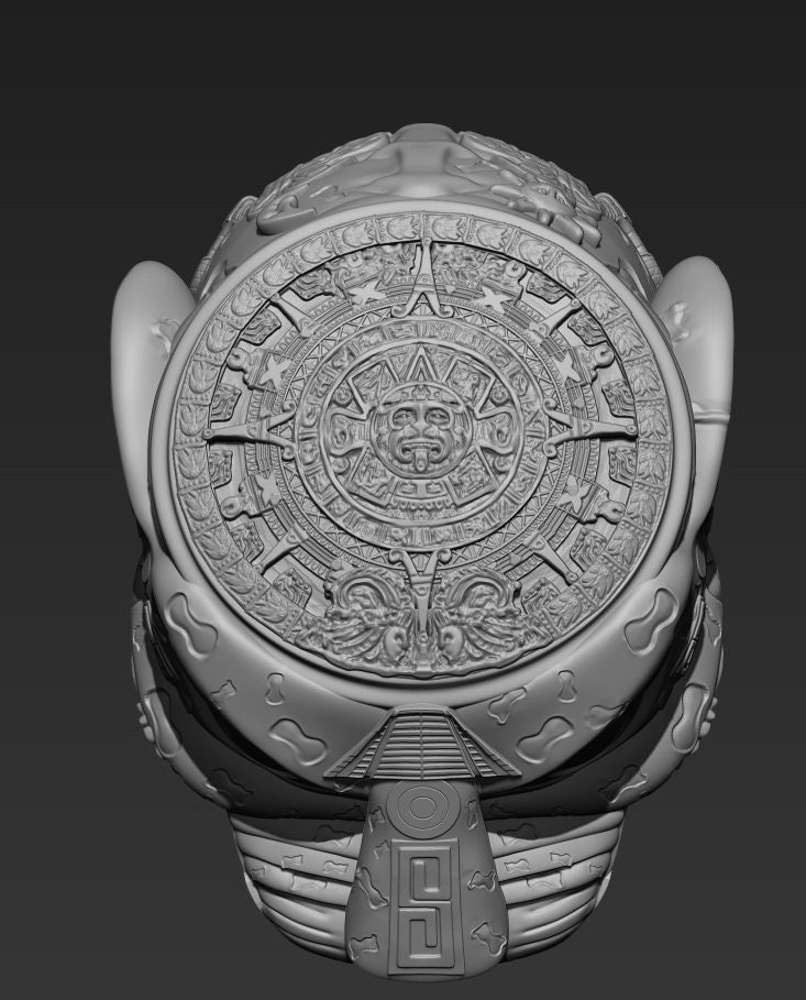 Ceremonial Mayan/aztec Panther Head Warrior Helmet/mask - Digital File ...