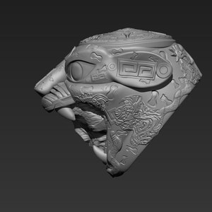 Ceremonial Mayan/aztec Panther Skull Warrior Helmet/mask - Digital File ...