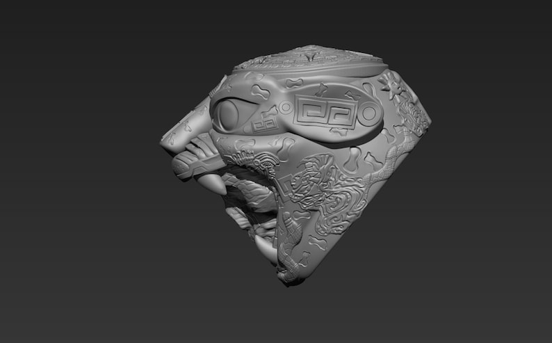 Ceremonial Mayan/aztec Panther Skull Warrior Helmet/mask - Digital File ...