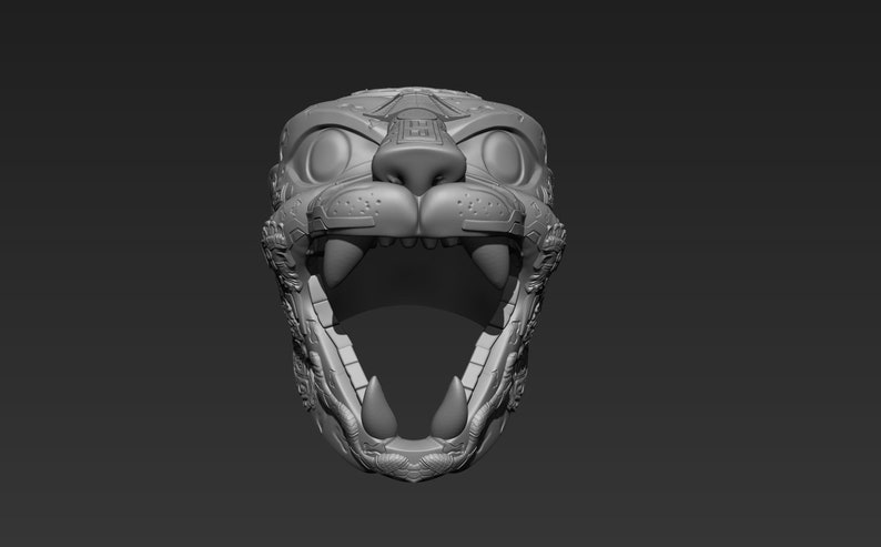Ceremonial Mayan/aztec Panther Head Warrior Helmet/mask - Digital File ...