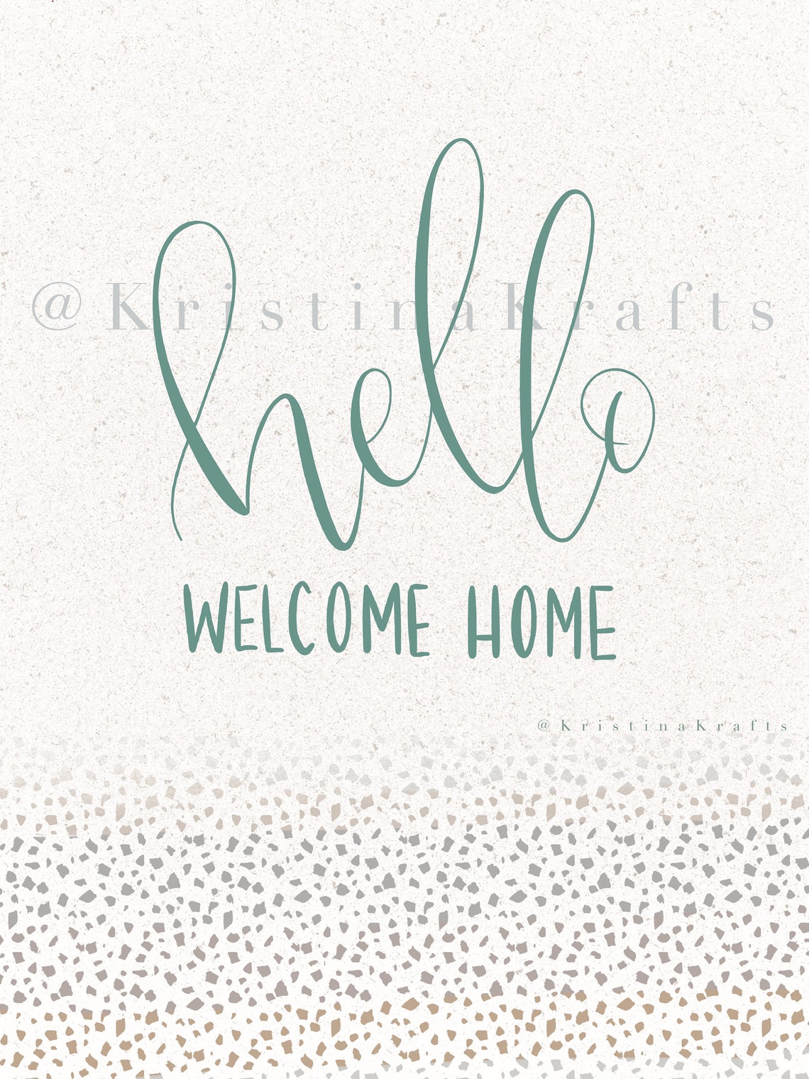 Hello, Welcome Home Simple Lettering Wall Art - Etsy