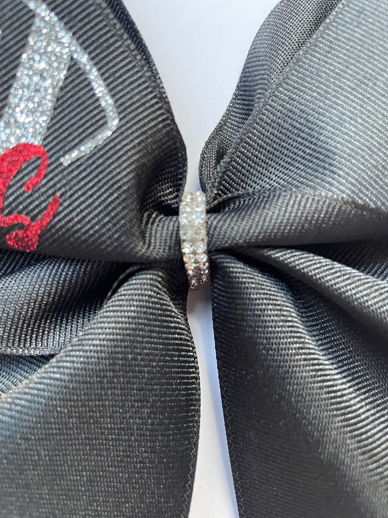 Football Cheer Bow With Glitter – Custom Team Colors, Game Day ...