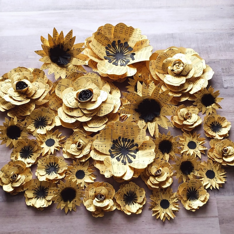 Music Note Flowers - Etsy