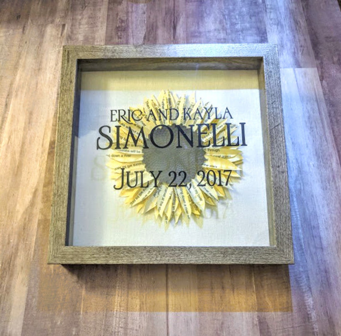 Floral Shadowbox Paper Flower Frame Custom Floral Art | Etsy