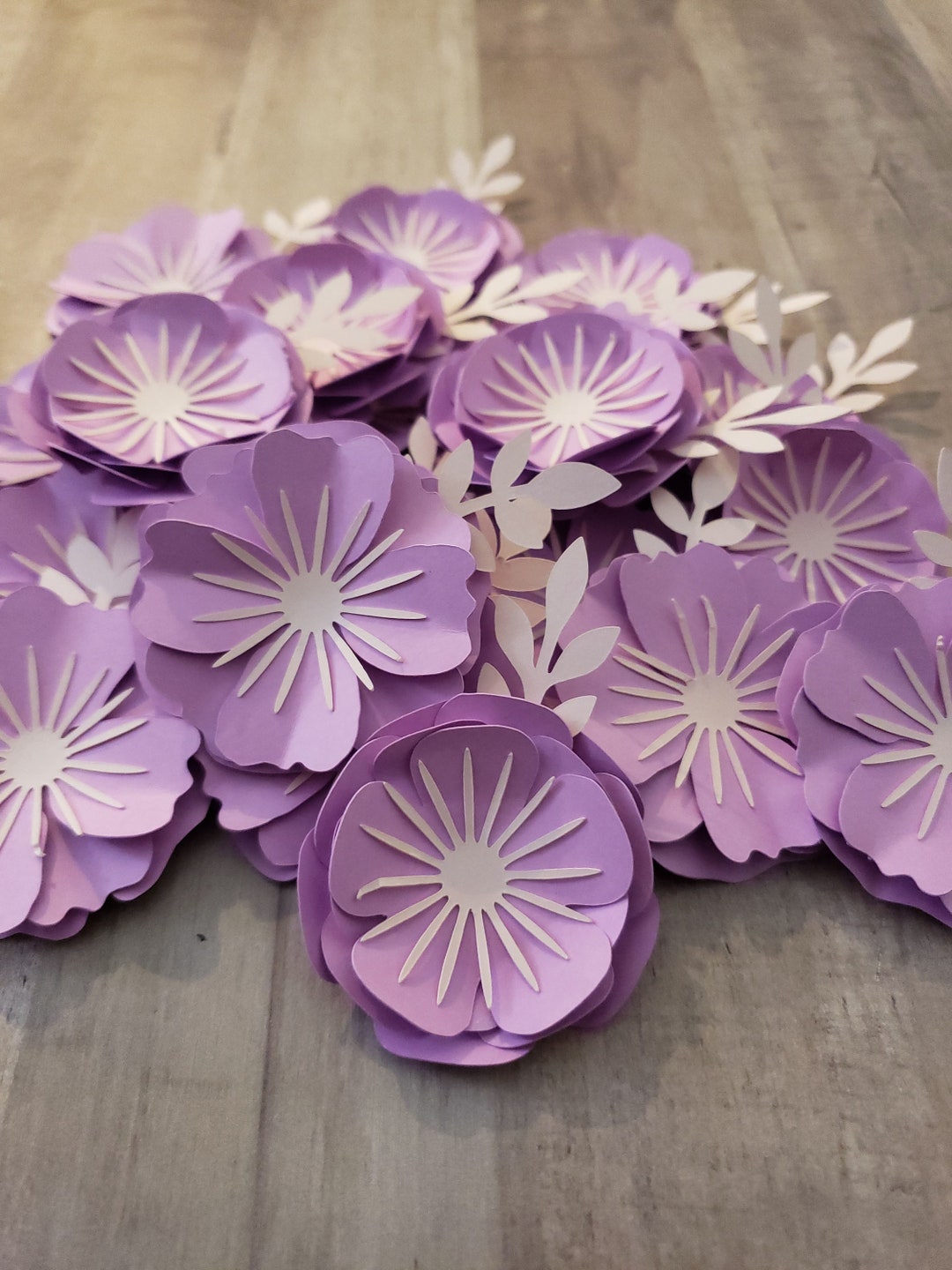 Two-tone Paper Flowers - Etsy