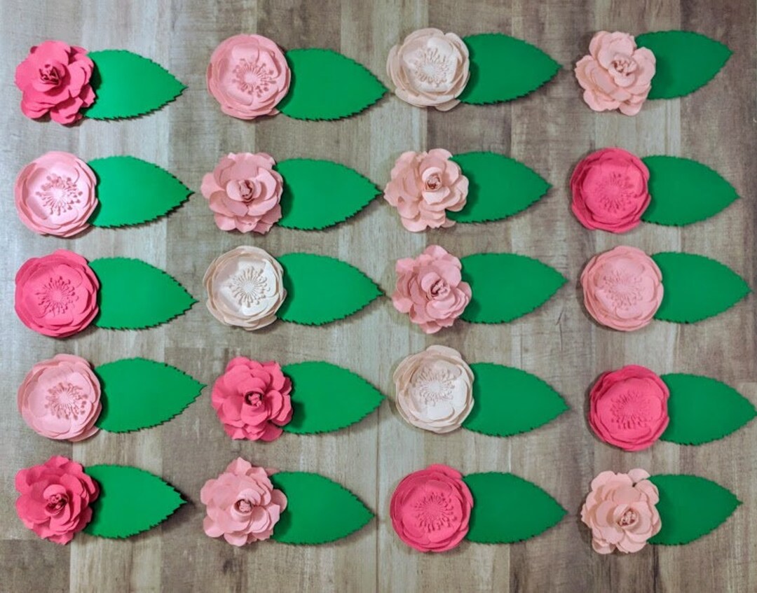 Large Leaf Flowers|| Wedding Tag Flowers With Big Leaves, Gift Tags ...