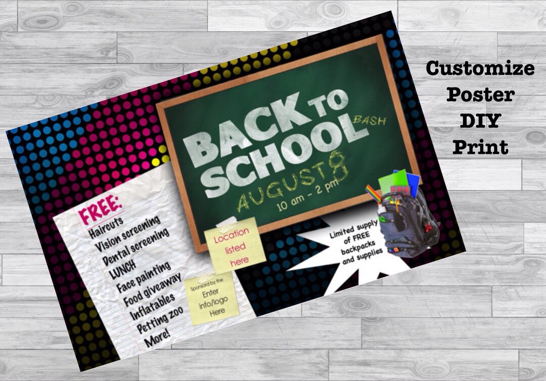 Back to School Bash Flyer - Etsy
