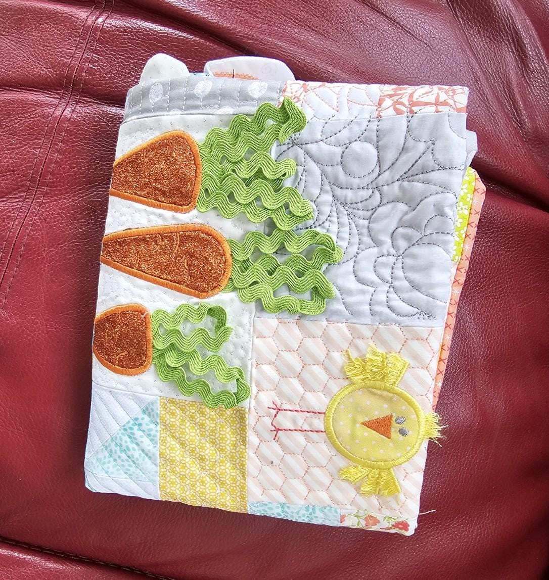 Quilted Kimberbell Hoppy Easter Bench Pillow Cover: Handmade Appliqued ...