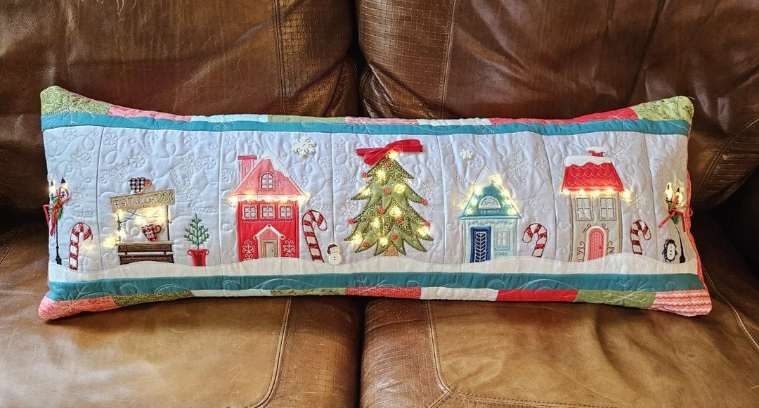 Candy Cane Lane Bench Pillow Cover, Kimberbell Bench Pillow Fabric Kit ...
