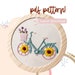 Spring Bicycle and Flowers Embroidery Design Instant Download PDF ...