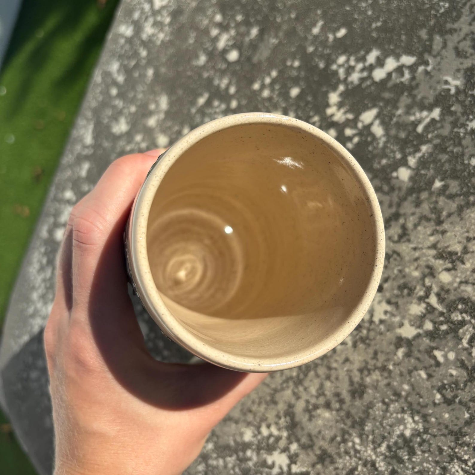 Tall Dark Green Floral Drinkware Handless Mug - Etsy