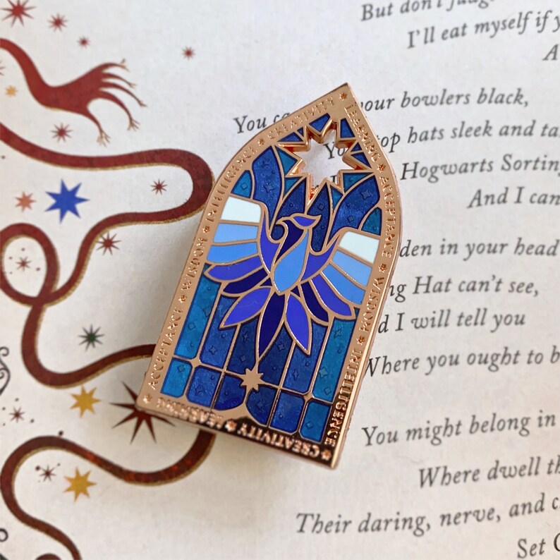 Stained Glass Magic Windows Enamel Pins Set - Etsy