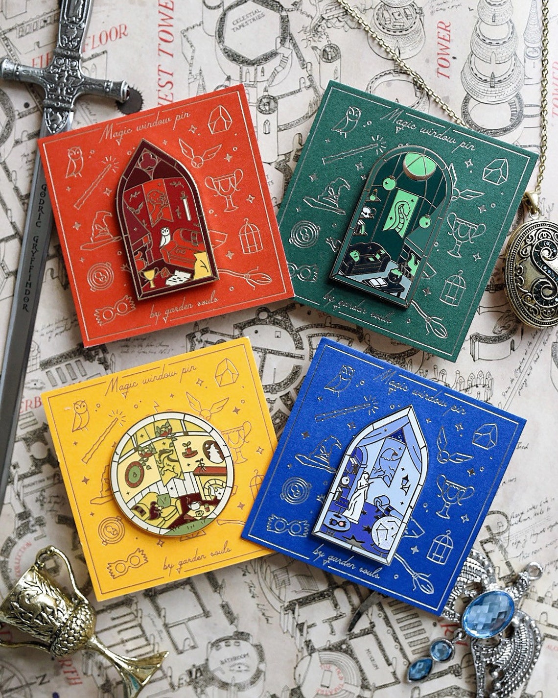 Magic Windows Enamel Pins Set | Etsy