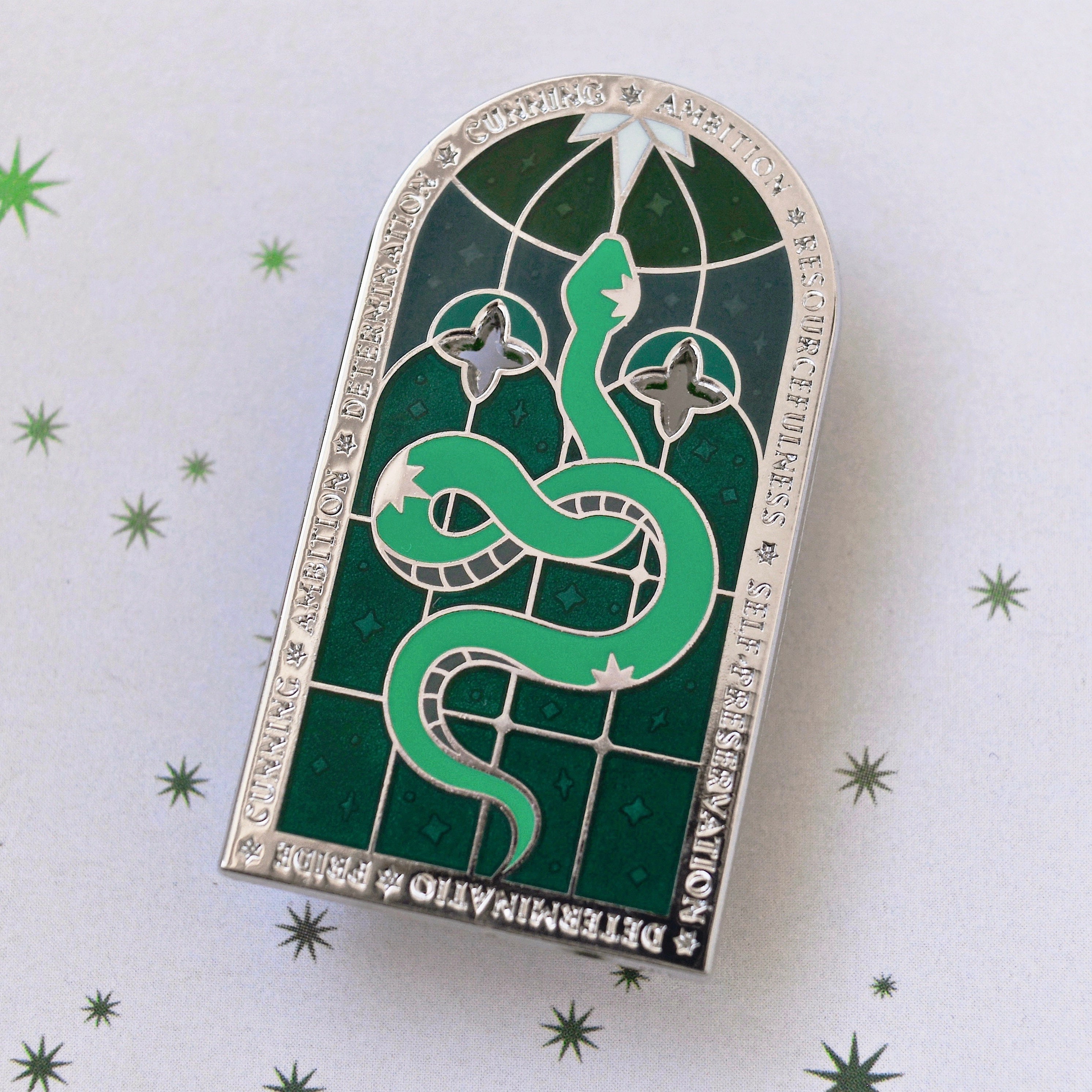 Stained Glass Magic Windows Enamel Pins Set - Etsy