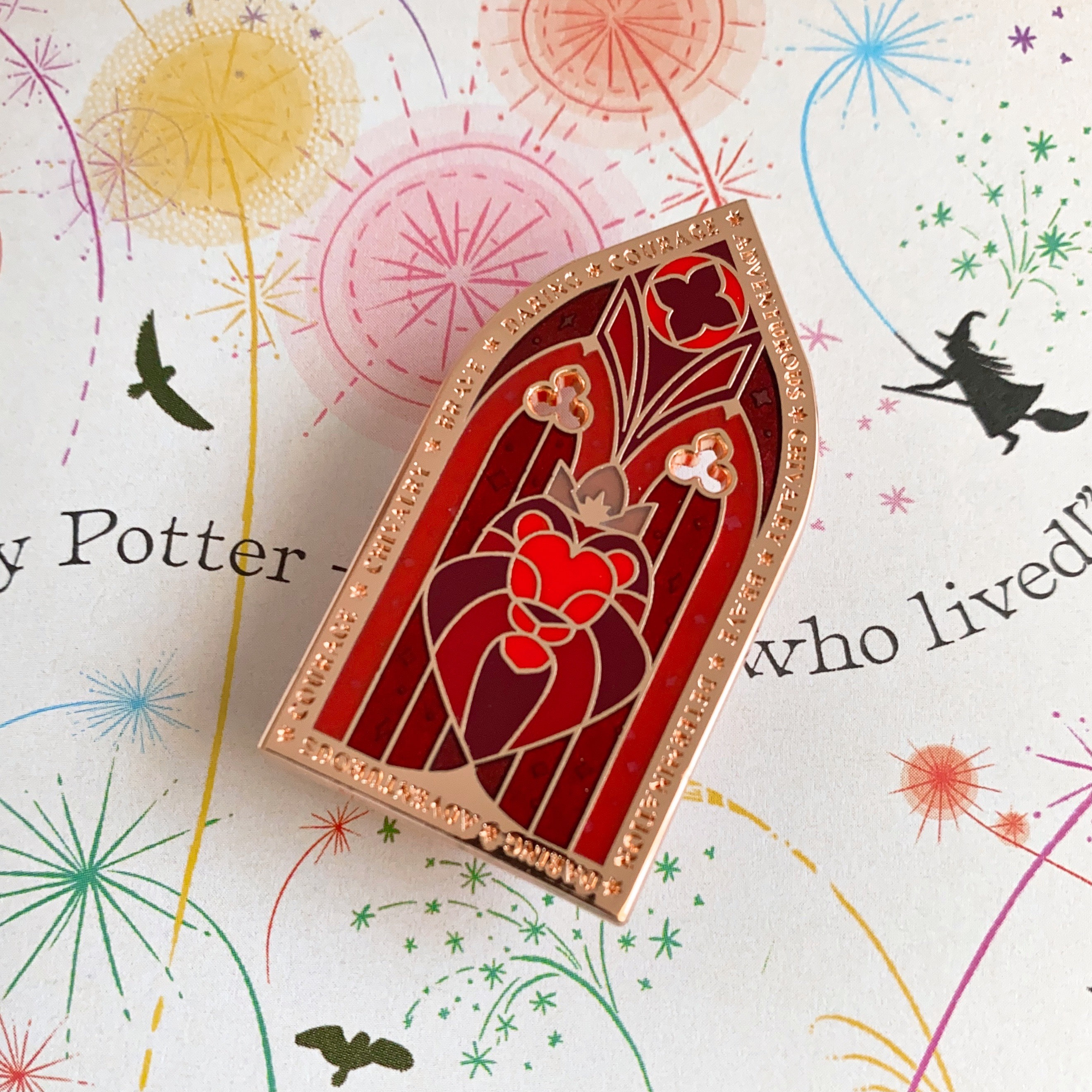 Stained Glass Magic Windows Enamel Pins Set - Etsy