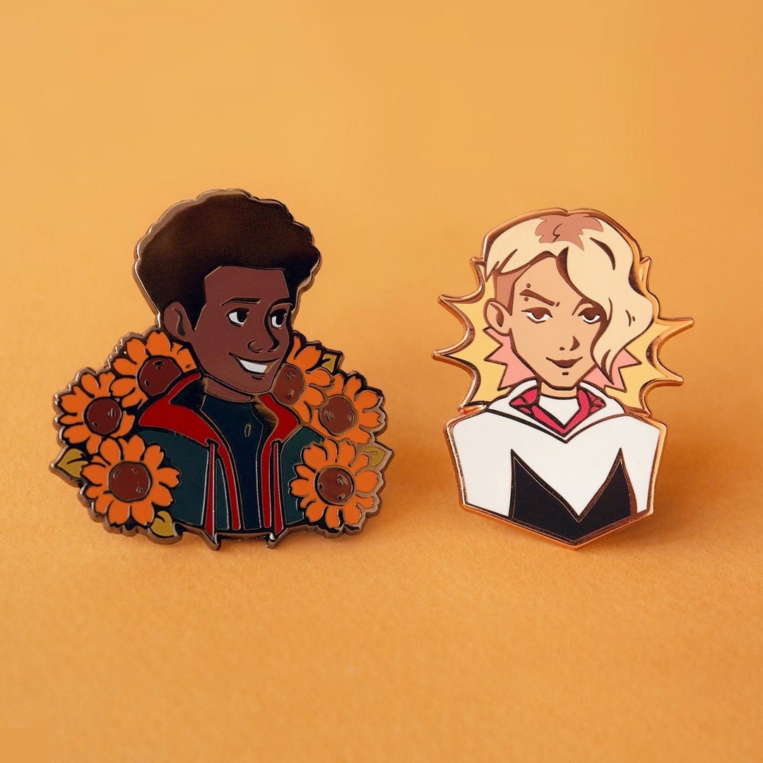 Miles and Gwen Enamel Pins - Etsy