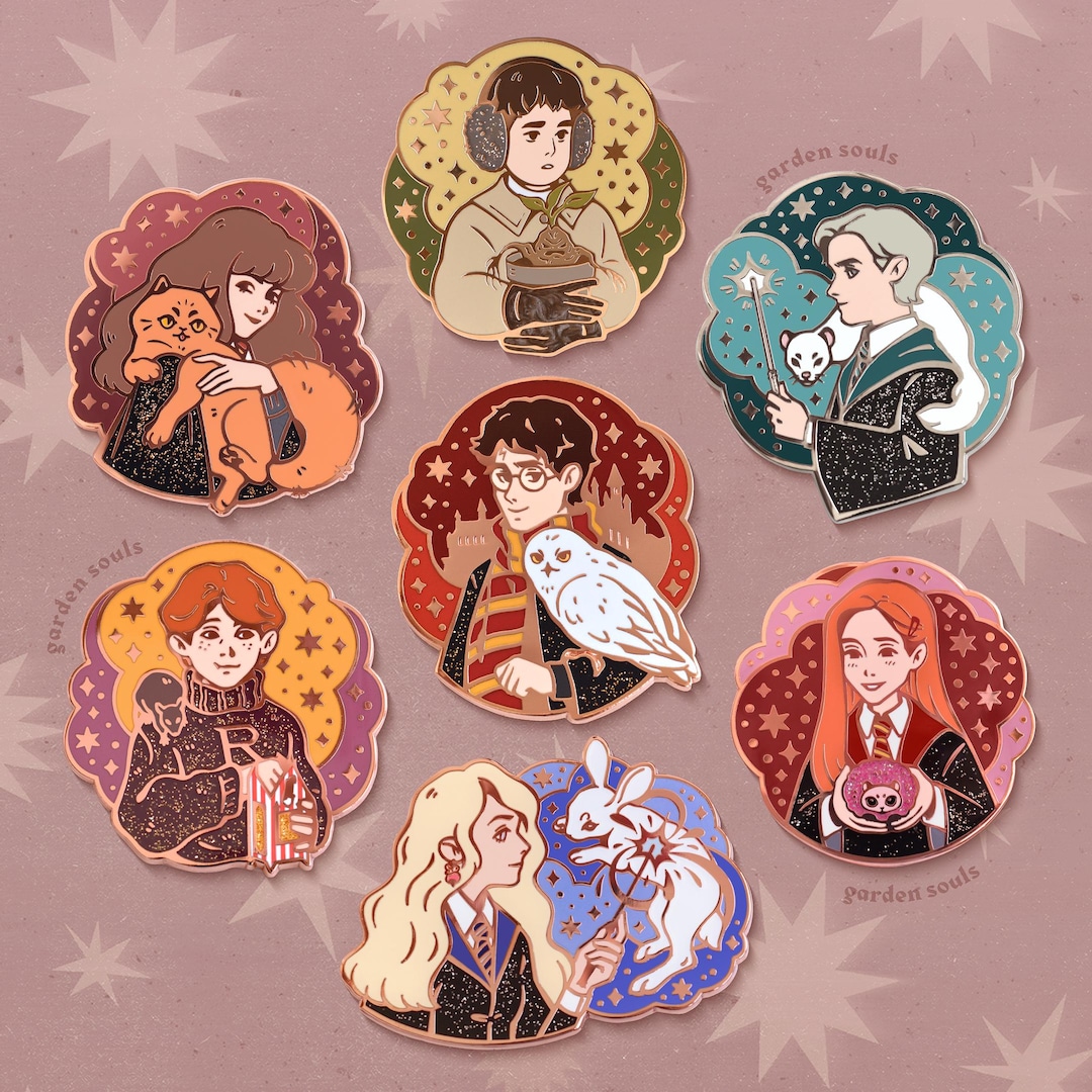 Mages With Pets Enamel Pins • 2″ High • Gifts for Book Lovers - Etsy