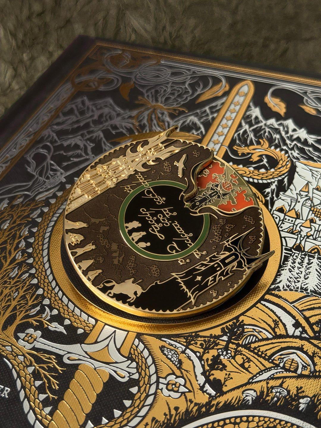 Two Towers Wheel – Interactive Spinner Enamel Pin on Pin - Etsy