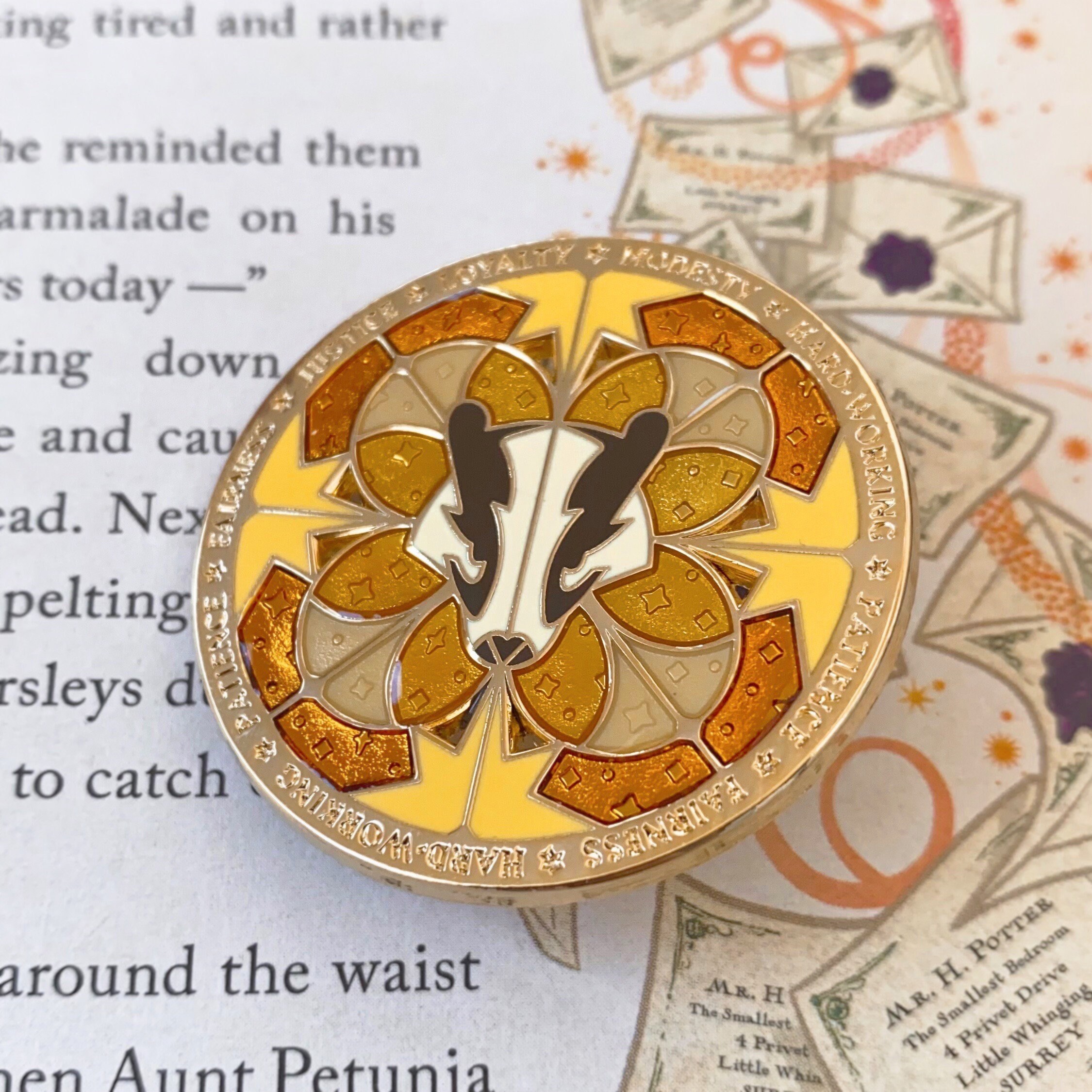 Stained Glass Magic Windows Enamel Pins Set - Etsy