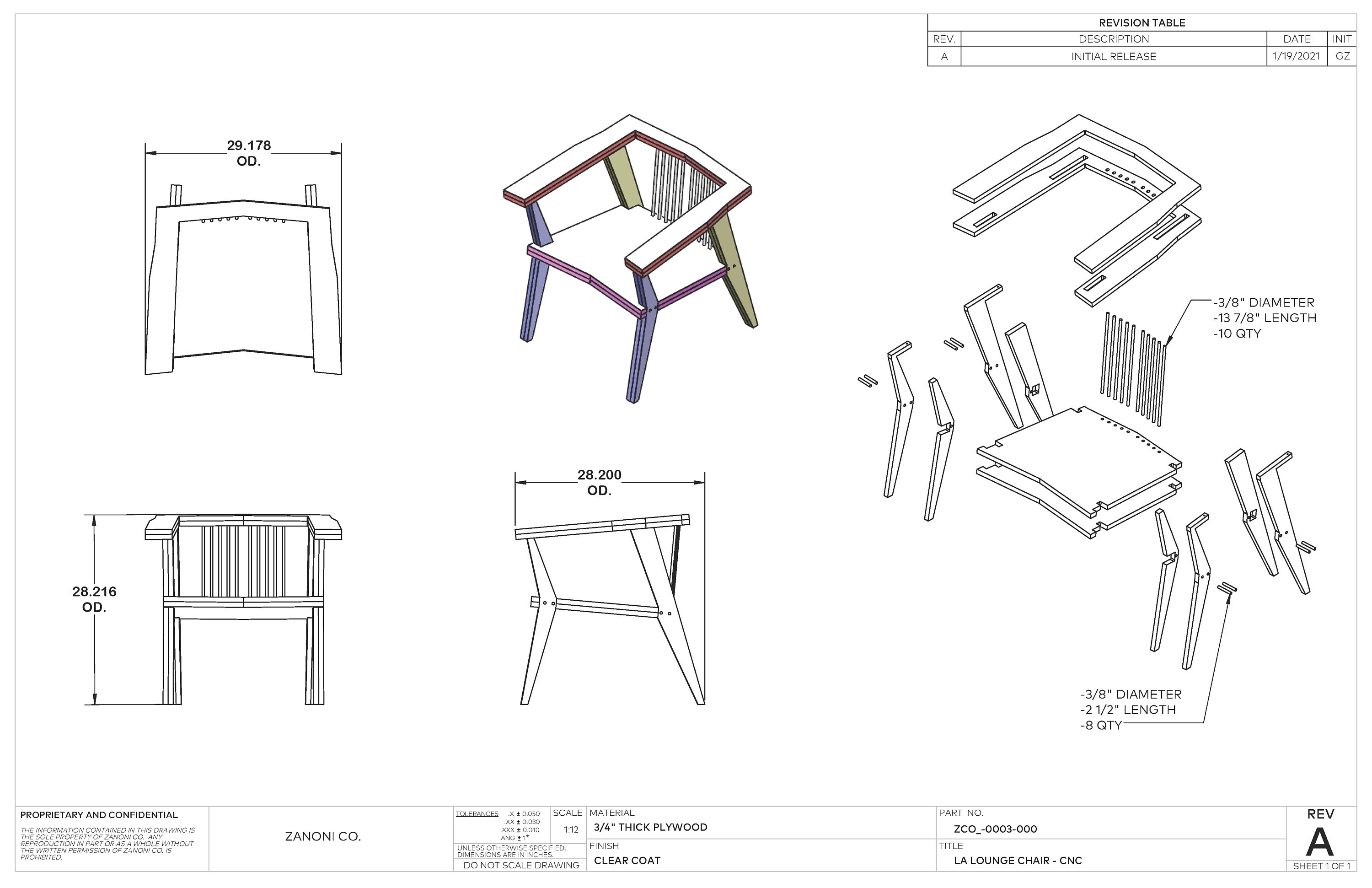 CNC Plywood Lounge Chair Plans - Modern Lounge Chair - Furniture Plans ...
