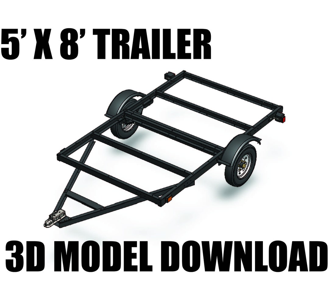 5ft X 8ft Trailer 3D Model - Etsy