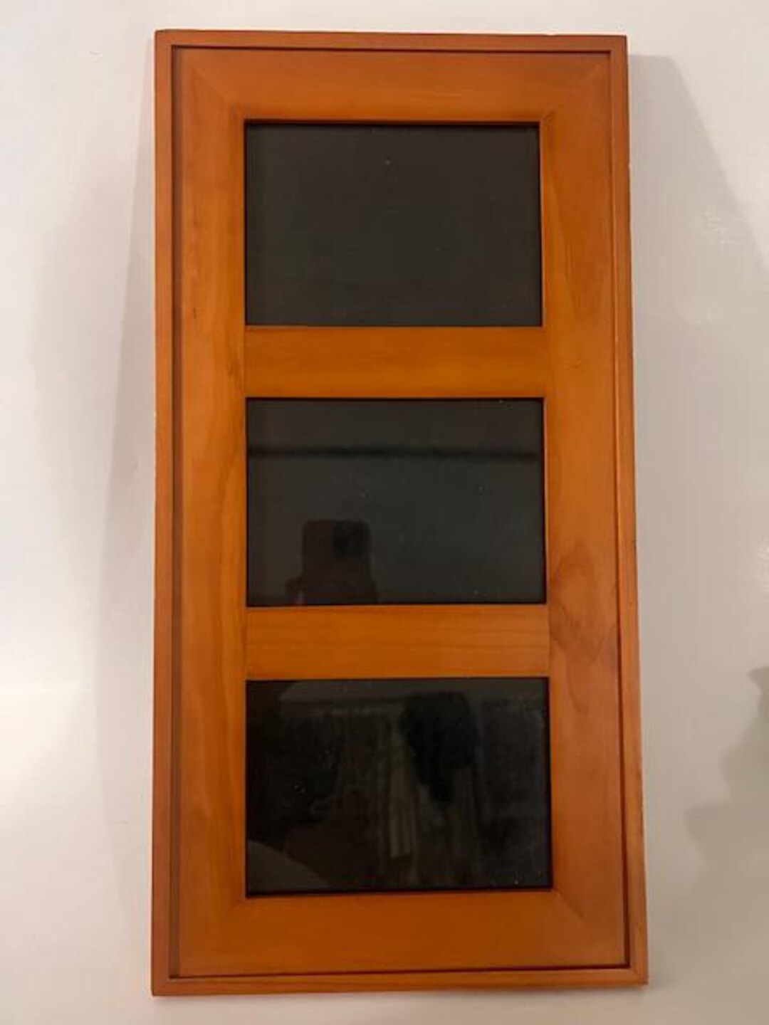MCM Wood Triple Hanging Picture Frame - Etsy