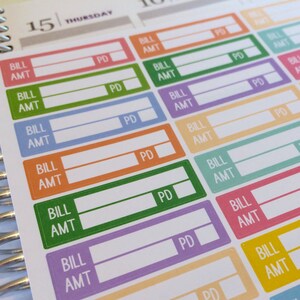 Bill Due Planner Stickers | Fits Erin Condren Life Planner | Fits Happy ...