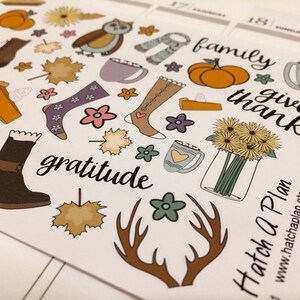 Fall Planner Stickers | Autumn Stickers | Pumpkin | Harvest Stickers ...