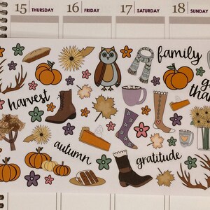 Fall Planner Stickers | Autumn Stickers | Pumpkin | Harvest Stickers ...