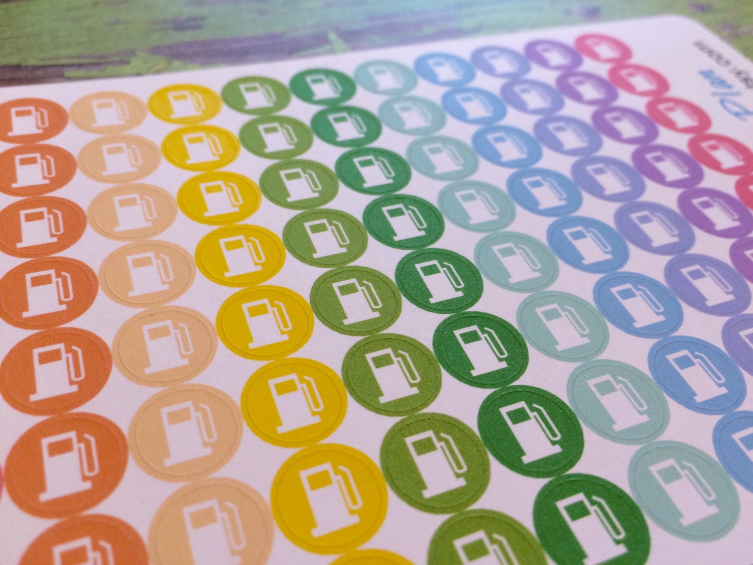 Gas Planner Stickers | Fuel Reminder Planner Stickers | Use in Erin ...