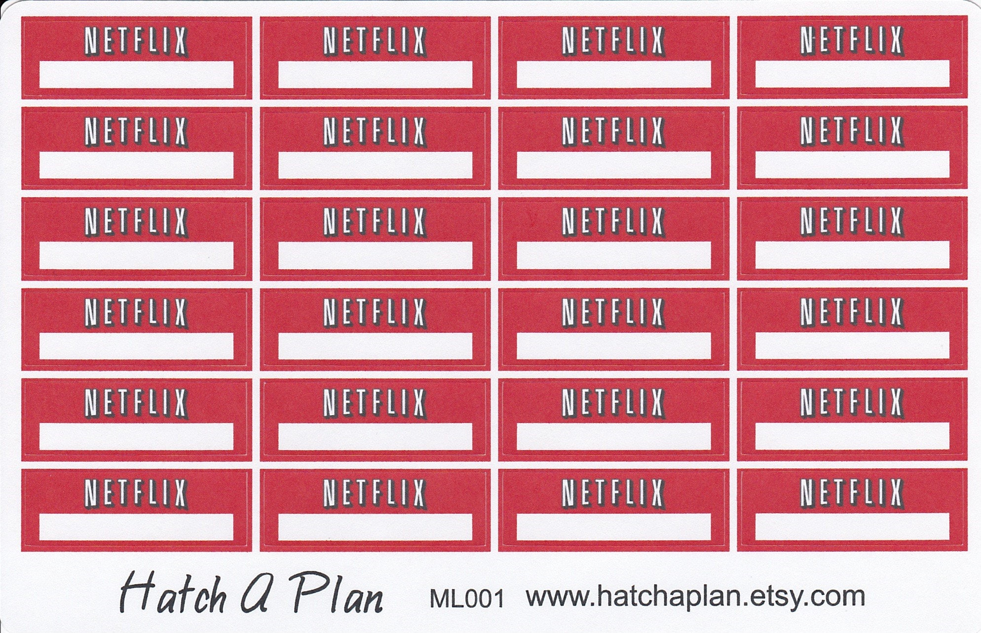 Netflix Planner Stickers | Television Planner Stickers | Fits Erin ...