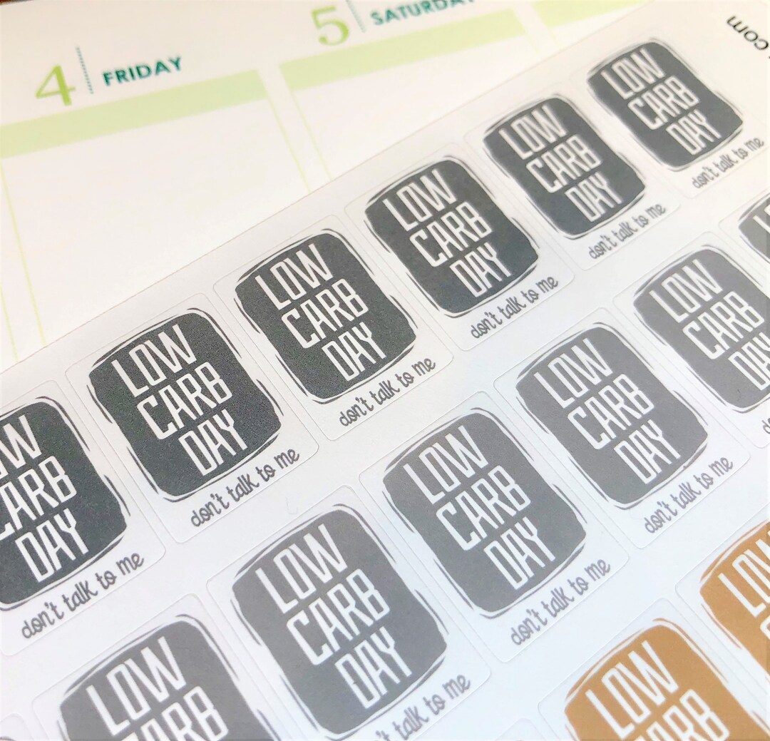 Low Carb Planner Stickers | Carb Counting | Keto Stickers | Keto Diet ...