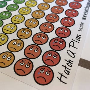 Pain Rating Planner Stickers | Pain Faces Stickers | Pain Level ...