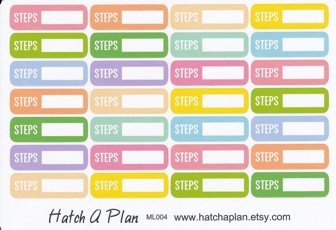 Step Counter Planner Stickers Walking Planner Stickers | Etsy
