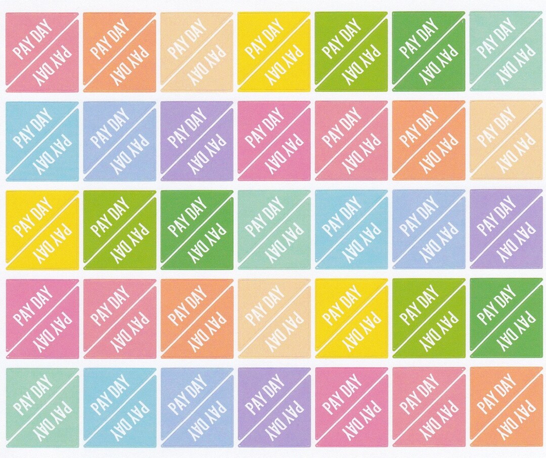Pay Day Planner Stickers | Pay Day Corner Stickers | Payday Stickers ...
