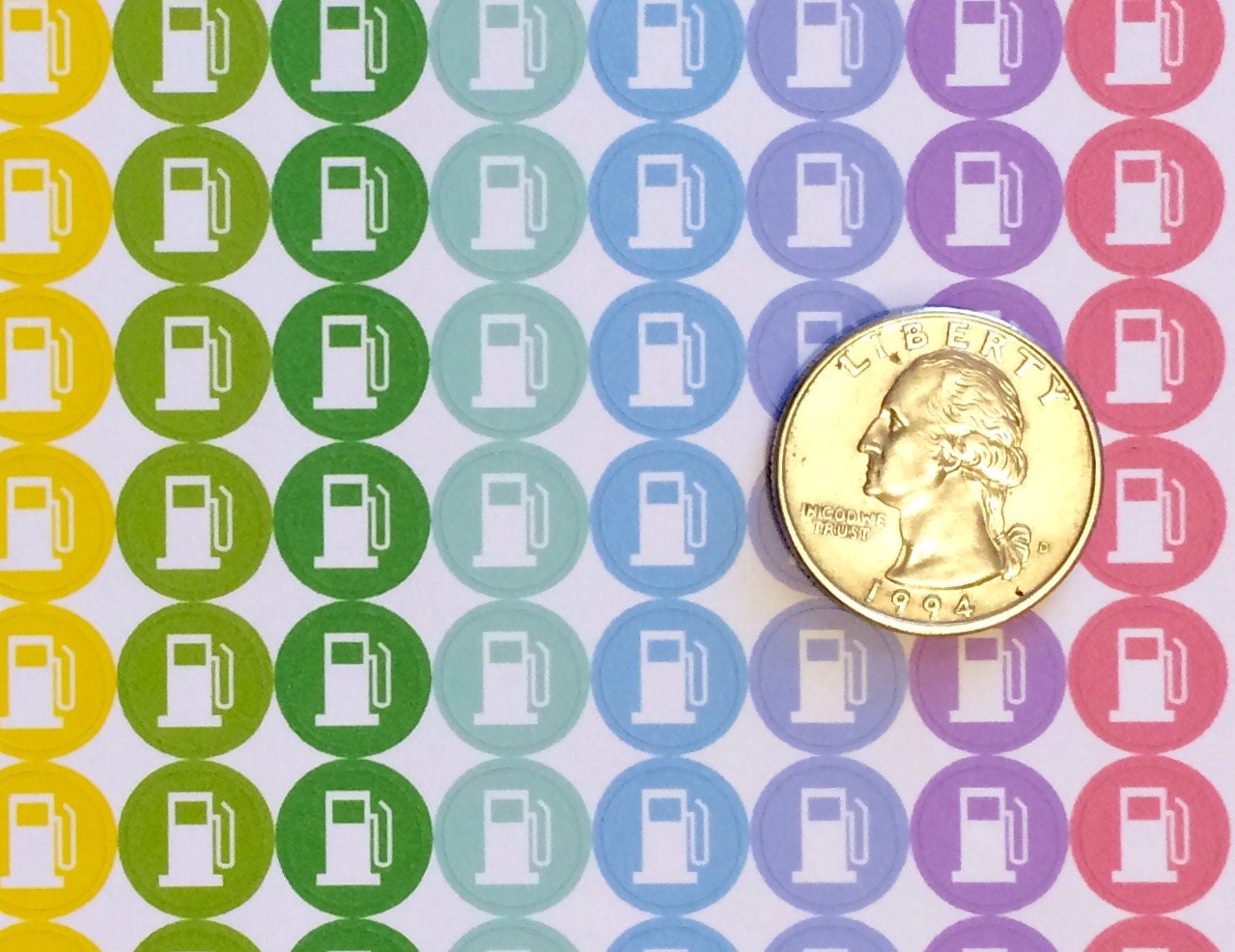 Gas Planner Stickers | Fuel Reminder Planner Stickers | Use in Erin ...